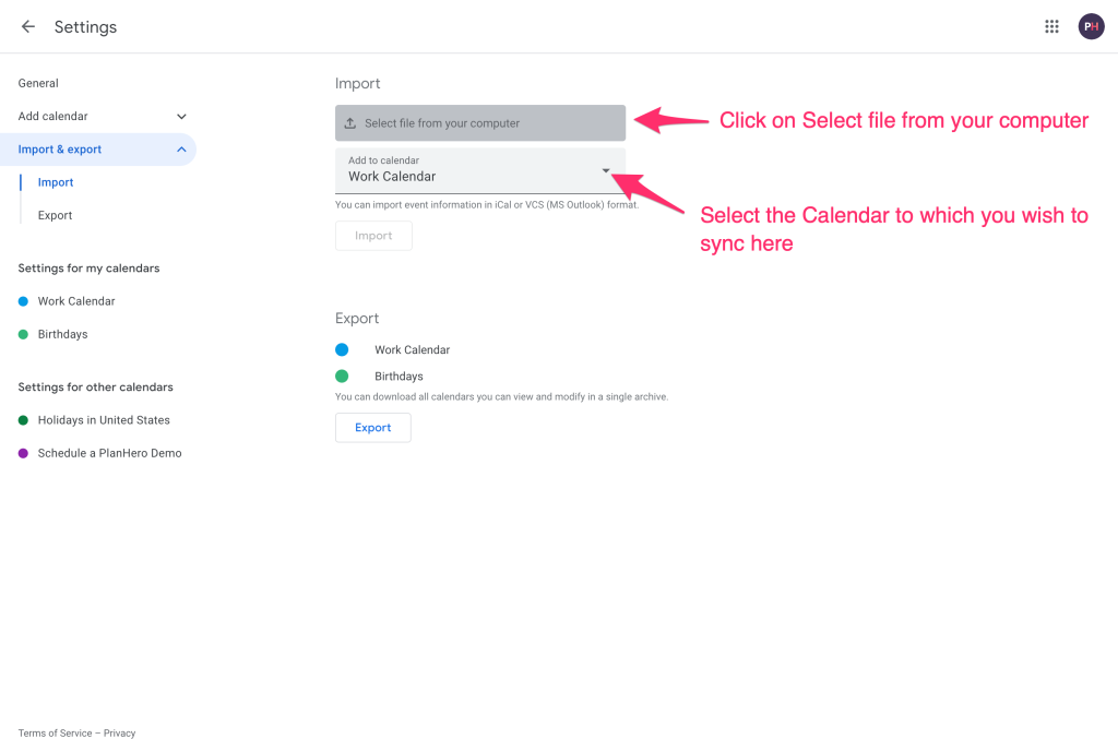 How to sync event to Google Calendar